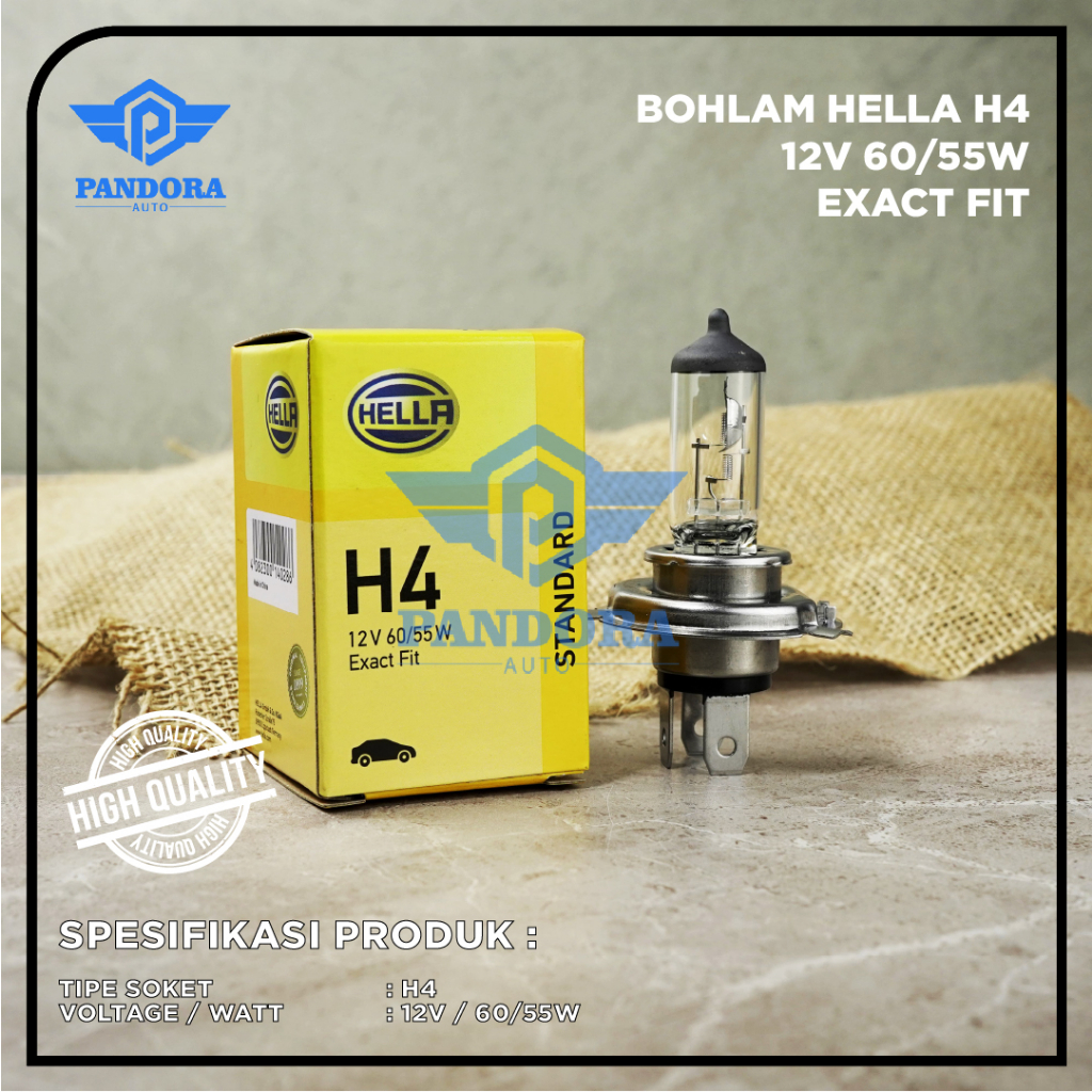 Jual BOHLAM LAMPU HALOGEN HELLA H4 P43T 12V 60/55W ORIGINAL | Shopee Indonesia