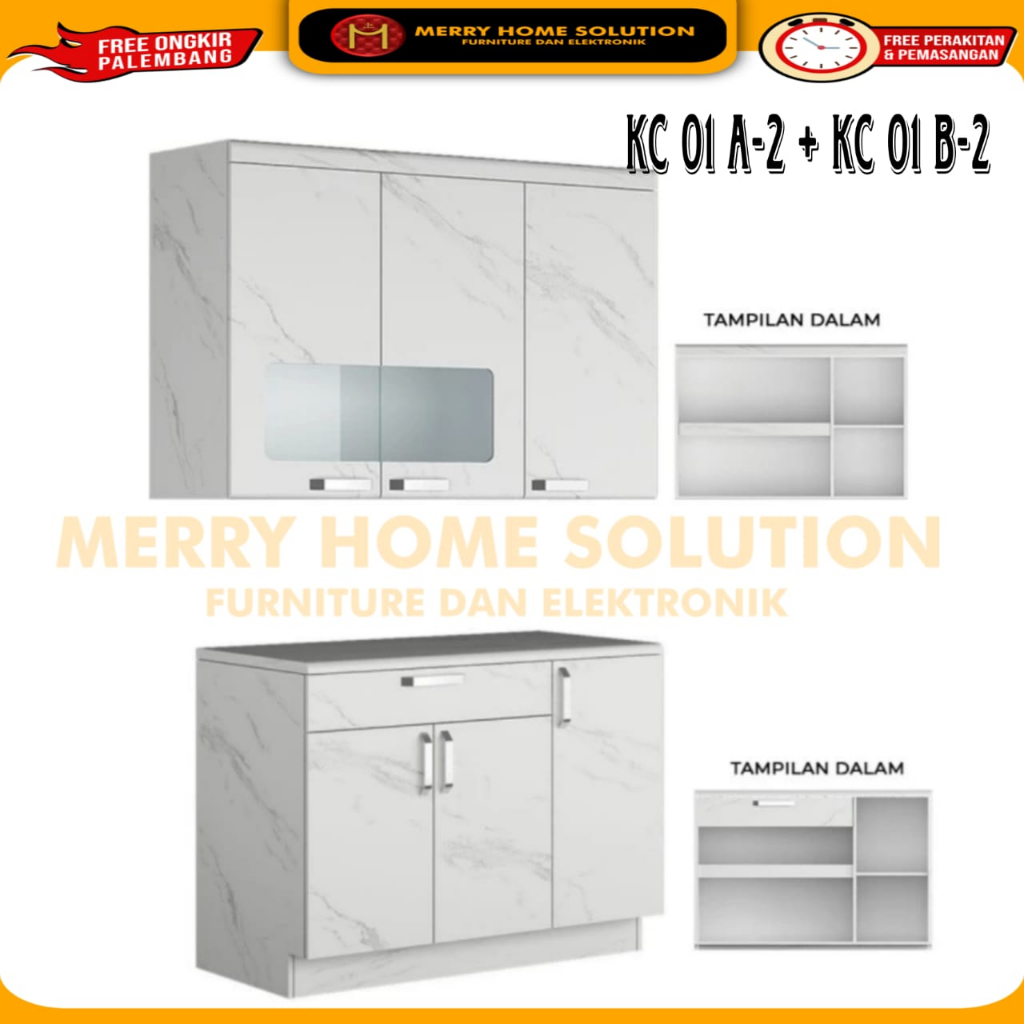 Jual kitchen set marble sianatano modern minimalis rak dapur lemari ...