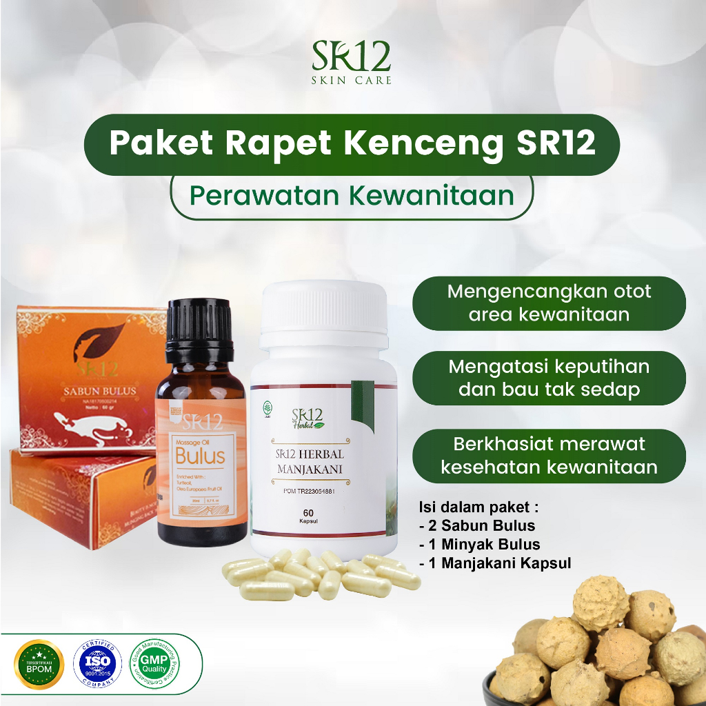 Jual Paket Kewanitaan Manjakani Rapet Kenceng SR12 Herbal - Special ...
