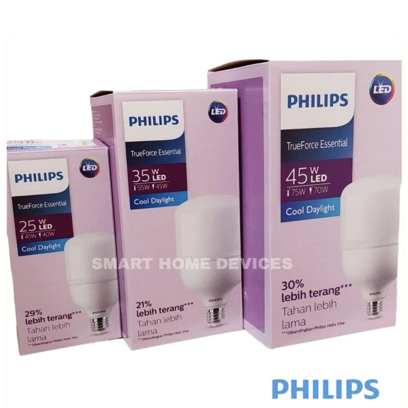 Jual Lampu LED PHILIPS Trueforce Essential Cahaya Putih Watt Besar 20 25 35 45 W Watt Original ...