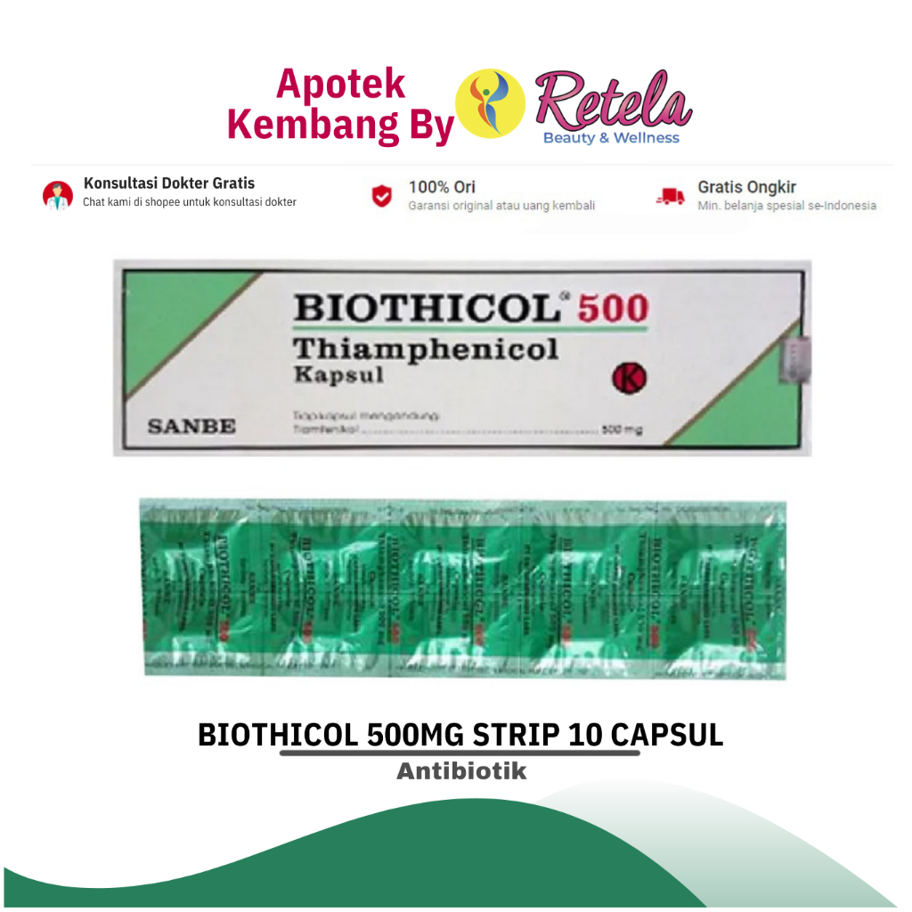 Jual BIOTHICOL 500MG 1 STRIP 10 CAPSUL | Shopee Indonesia