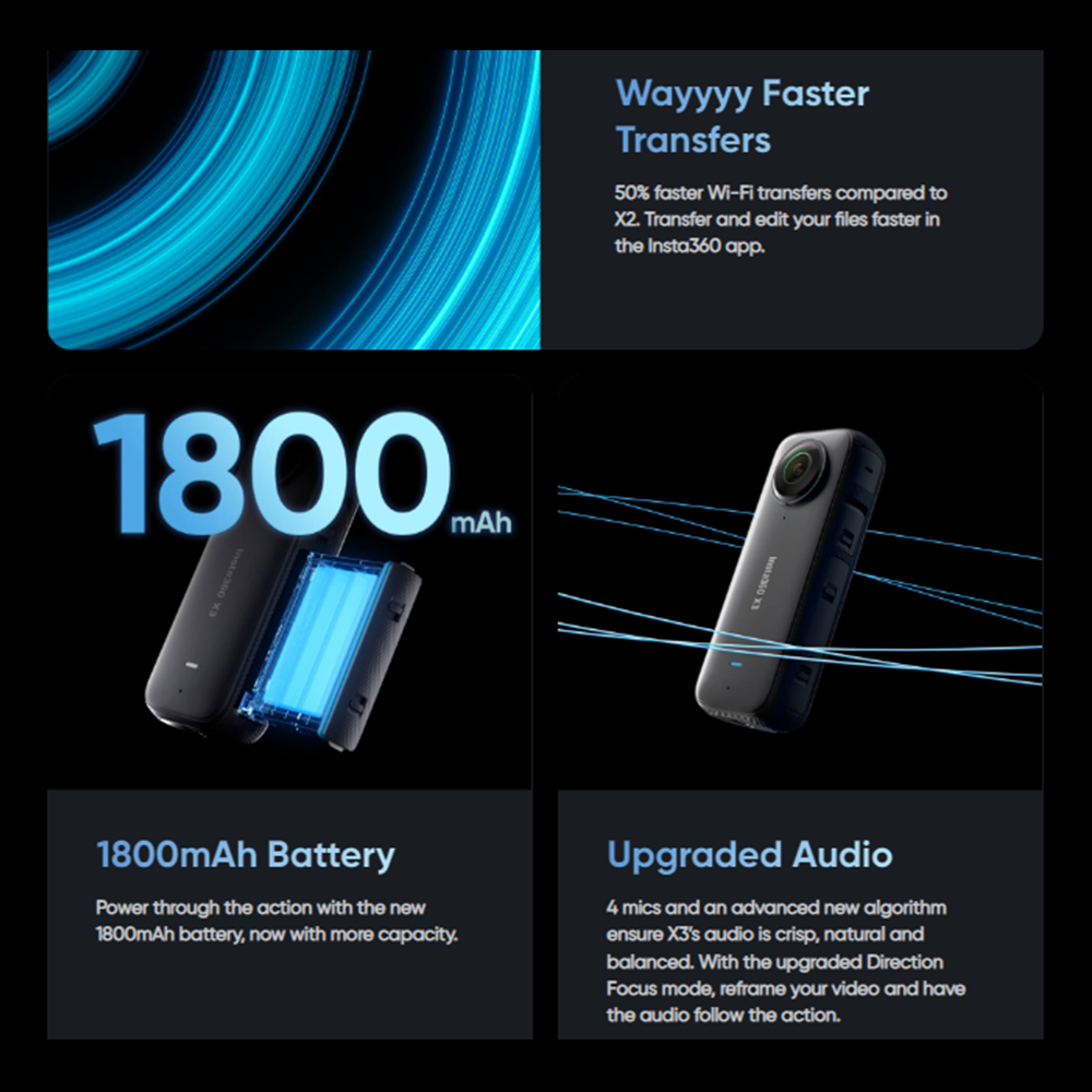 Jual Insta360 X3 Paket Bundling 360 Action Camera + Battery/ Motorcycle ...
