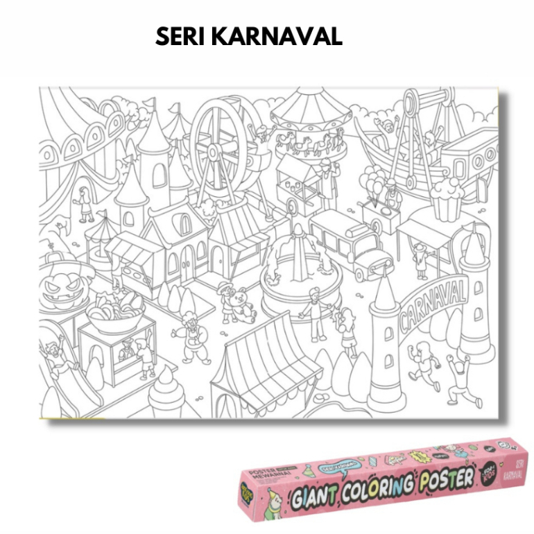 Jual Poster Buku Mewarnai Anak- Giant Coloring Sheet Isi 3 (Poster Mewarnai Jumbo) Seri Binatang ...