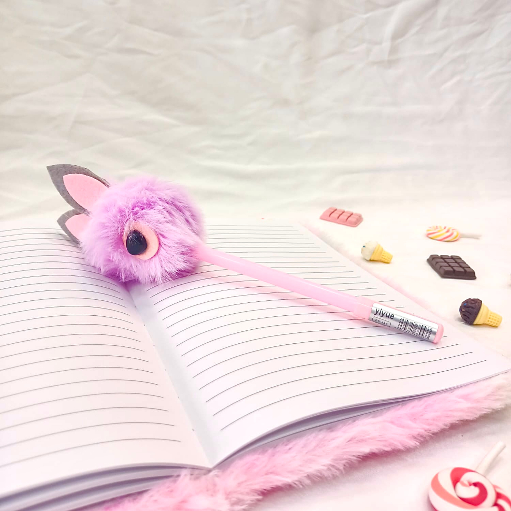 Jual PULPEN POM POM / PENA LUCU IMUT KOREAN GEL PEN BULU | Shopee Indonesia