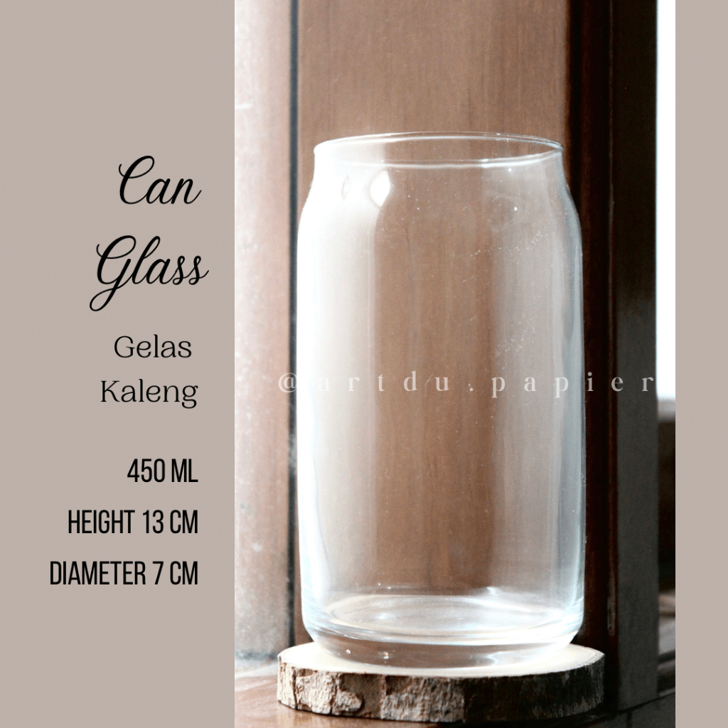 Jual Can Glass / Gelas Kaleng / Vas / Tabung Bening / Pot Kaca Air ...