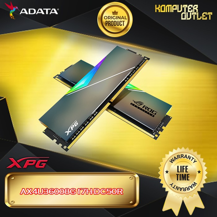 Jual ADATA XPG SPECTRIX D50G RGB 16GB KIT (2x8GB) DDR4 3600MHZ ROG EDITION | Shopee Indonesia