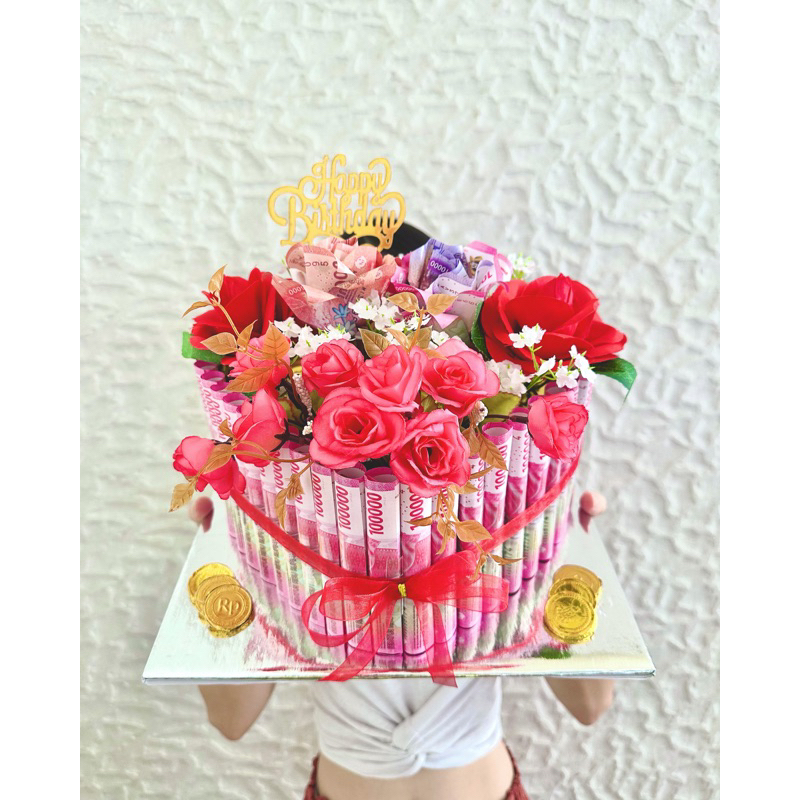Jual money cake tingkat custom birthday murah semarang dummy cake money ...