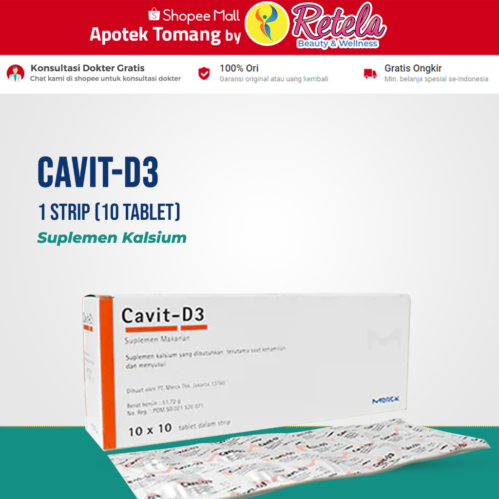 Jual Cavit-D3 1 Strip 10 Tablet | Shopee Indonesia