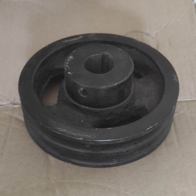 Jual Pulley puli besi cor A2 - 6 inch as 19 20 22 24 25 28 30 32 mm ...
