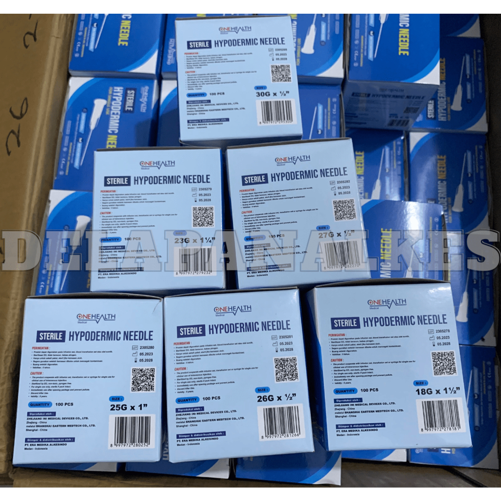 Jual Onehealth Disposable Needle 18G 23G 25G 26G 27G 30G | Shopee Indonesia