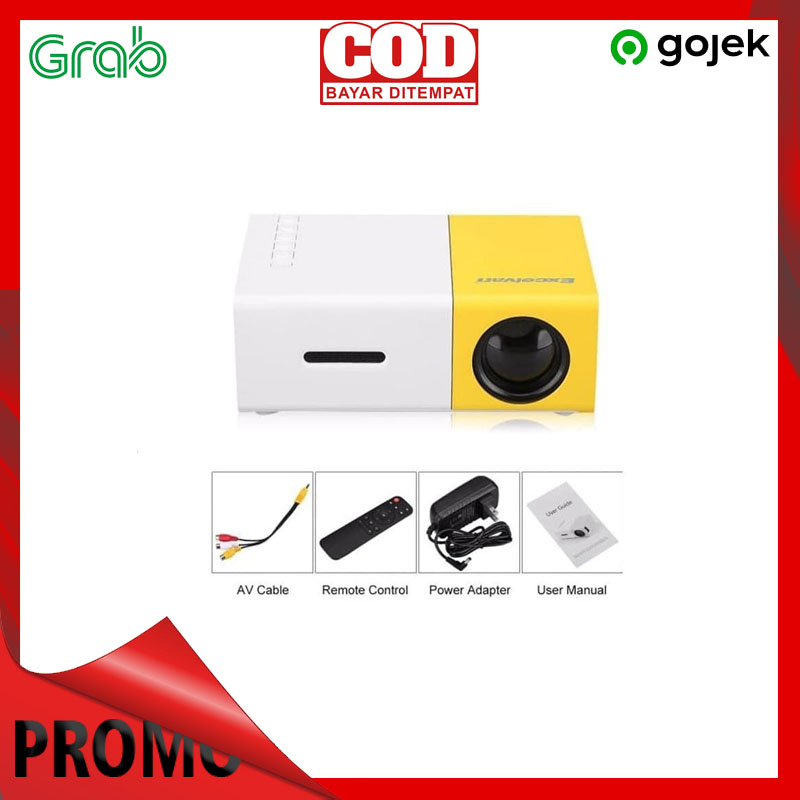 Jual Bayar Ditempat - COD Mini Projector LED Proyektor YG-300 Home ...