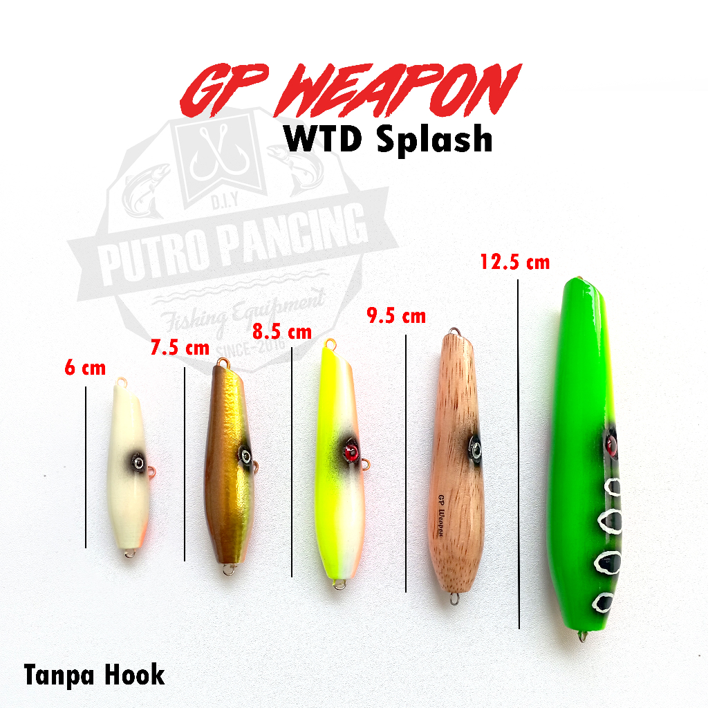 Jual Lure GP WEAPON WTD Splash Handmade Kayu | Shopee Indonesia