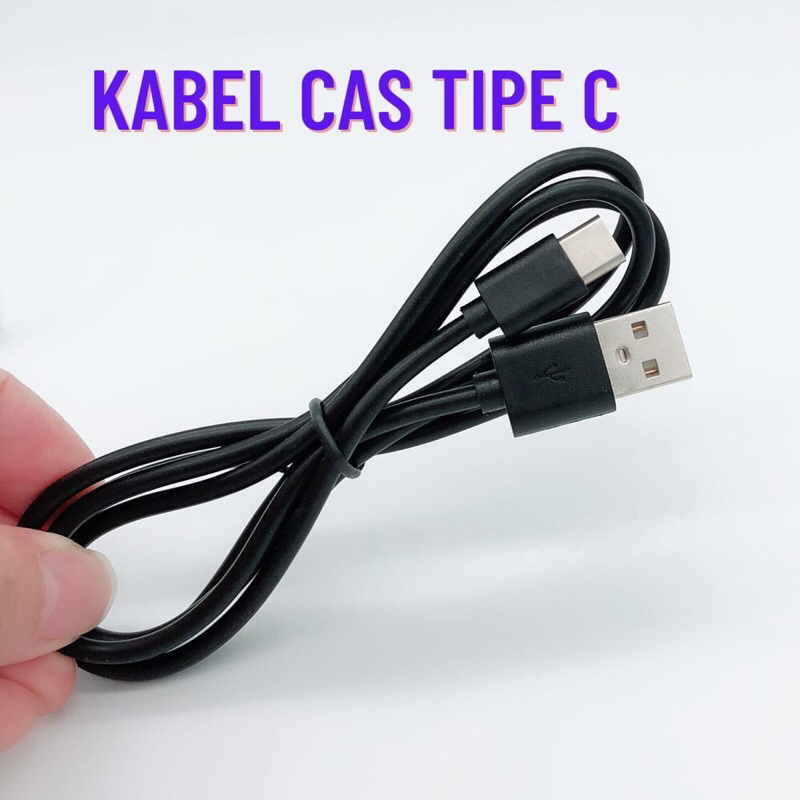 Jual Kabel Cas Charger Type C Fast Charging USB 2A 60 cm Hitam Murah ...