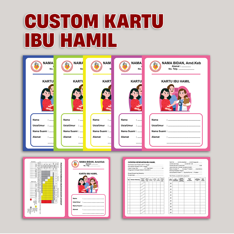 Jual KARTU IBU HAMIL CUSTOM NAMA BIDAN | Shopee Indonesia