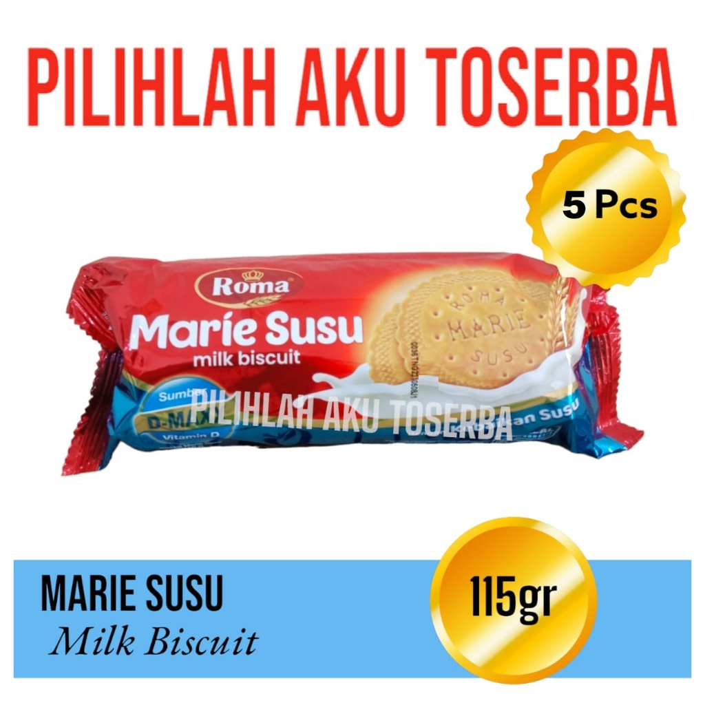 Jual Biskuit Roma Marie Susu Biscuit 115 gr - ( HARGA 1 PAKET ISI 5 Pcs ...