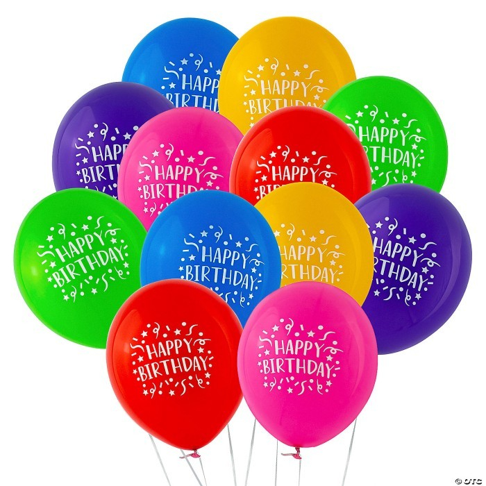 Jual [20 Pcs] Balon Latex Motif Happy Birthday / Balon Happy Birthday ...