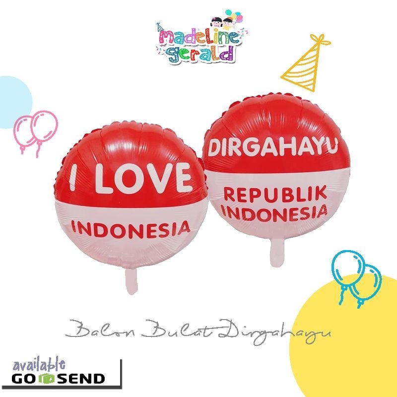 Jual Balon Bulat Dirgahayu Kemerdekaan HUT RI Indonesia | Shopee Indonesia