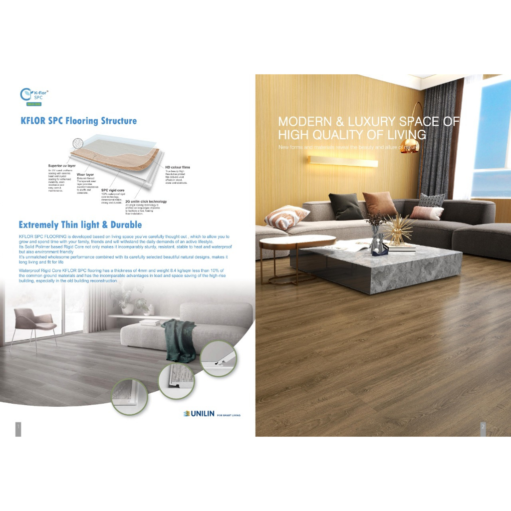 Jual VINYL SPC K-FLOOR MURAH TEBAL 4mm | Shopee Indonesia