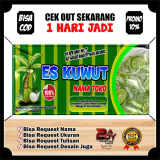 Jual SPANDUK ES KUWUT BALI VIRAL / BANNER ES KUWUT | Shopee Indonesia