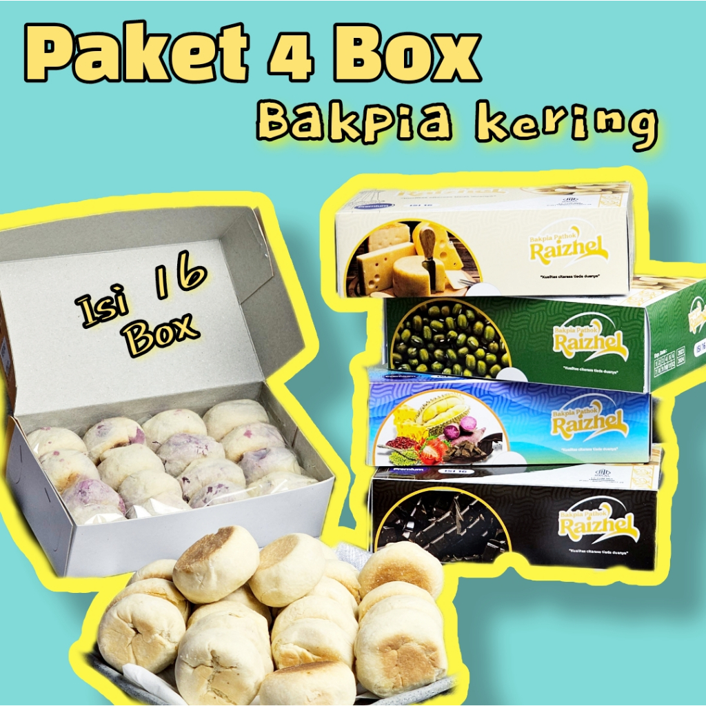 Jual PAKET4 BOX BAKPIA RAIZHEL isi 16 | Shopee Indonesia