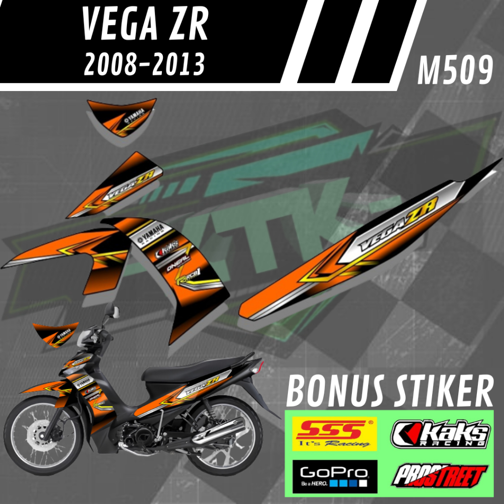 Jual Lis Stiker Striping Yamaha Vega ZR M509 Tahun 2008 2009 2010 2011 ...