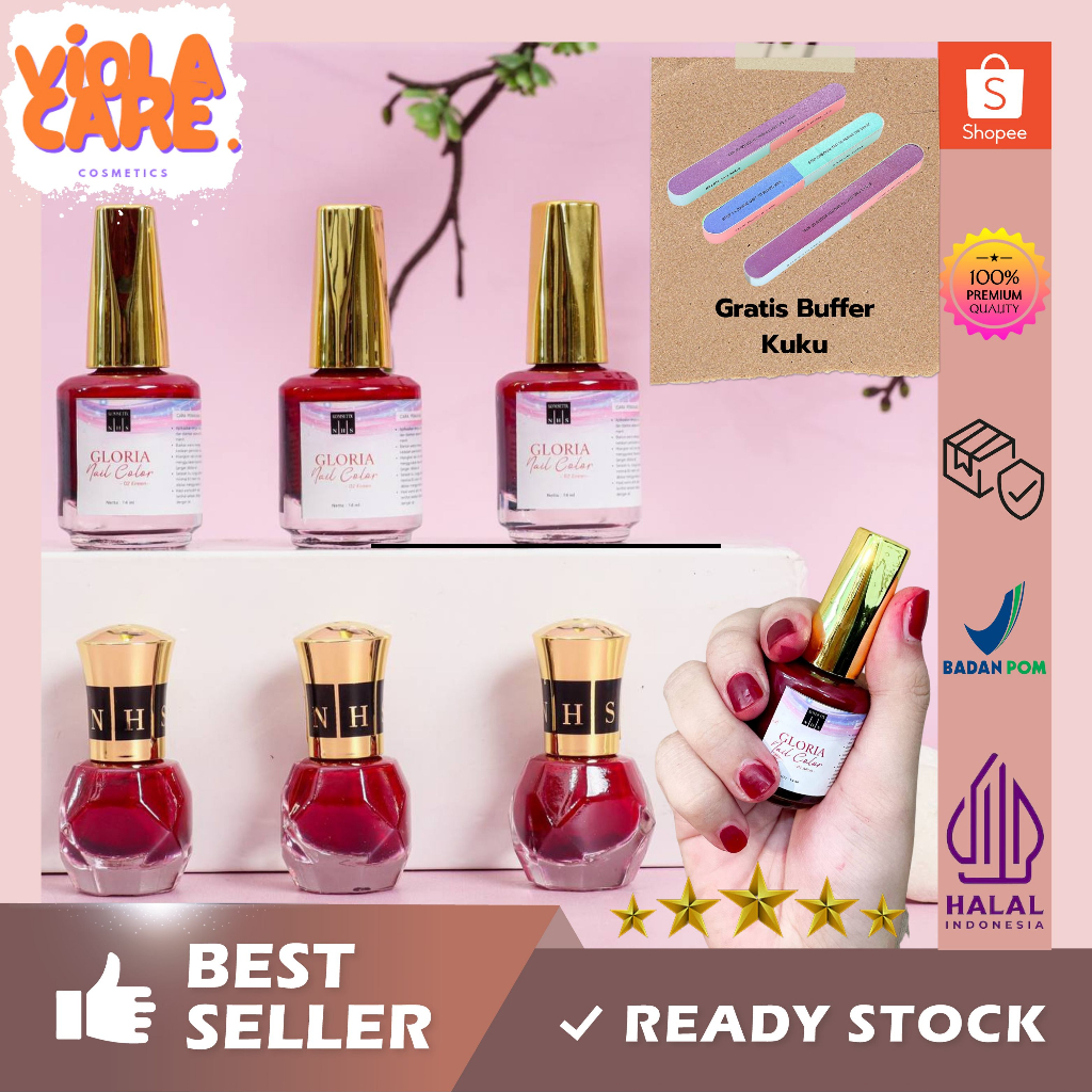 Jual KUTEK HALAL SAH UNTUK SHOLAT - GLORIA NAIL COLOR - HENNA KUKU ...
