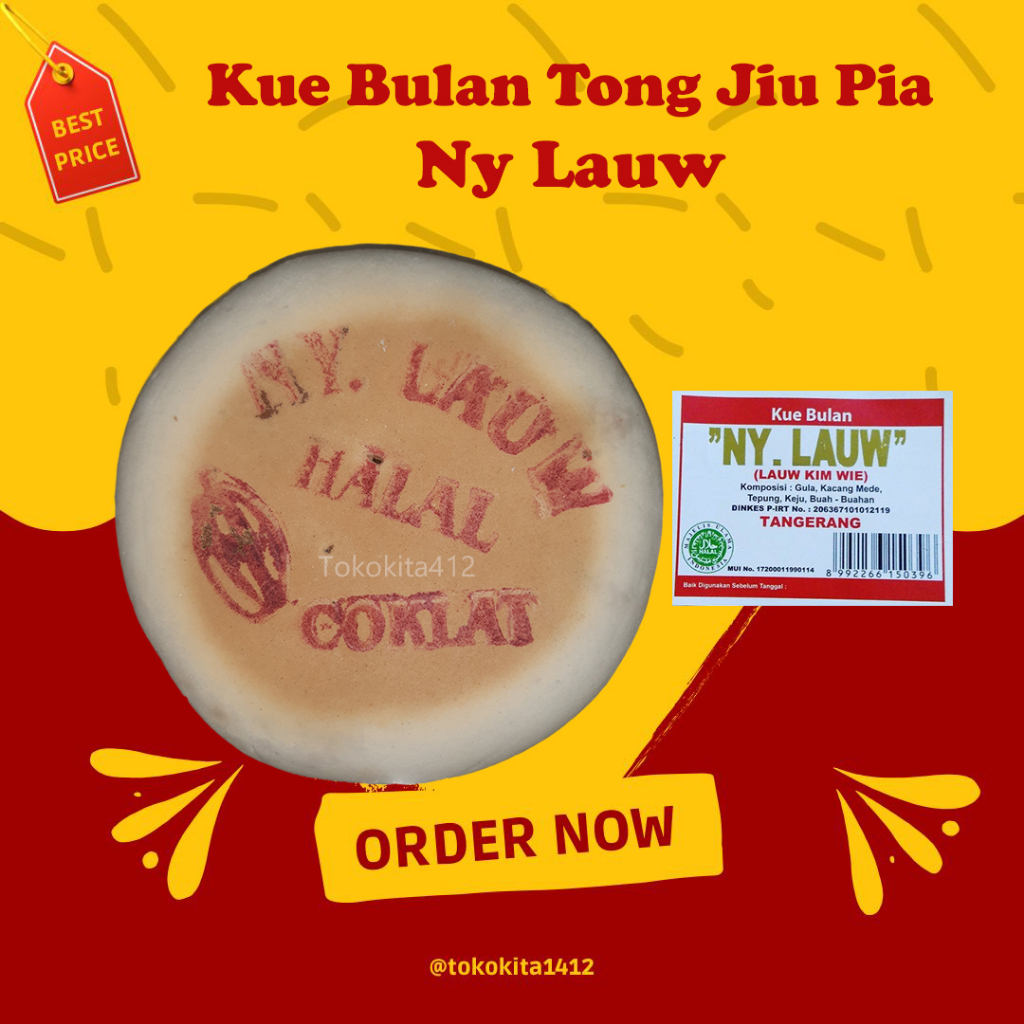 Jual Kue Bulan Ny Lauw Asli Tong Cu Pia Mooncake Phia Kue Roda Halal ...