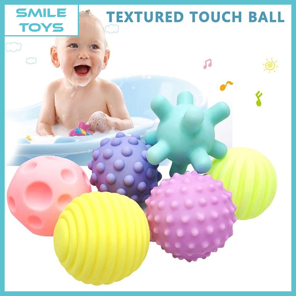 Jual SM - MAINAN ANAK BOLA KARET PENCET BERBUNYI MELATIH SENSORIK BABY ...
