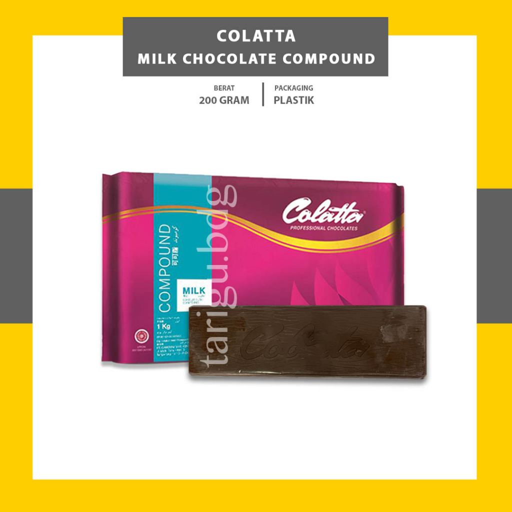 Jual COLATTA DARK CHOCOLATE COMPOUND - COLLATA DARK COKLAT BATANG ...
