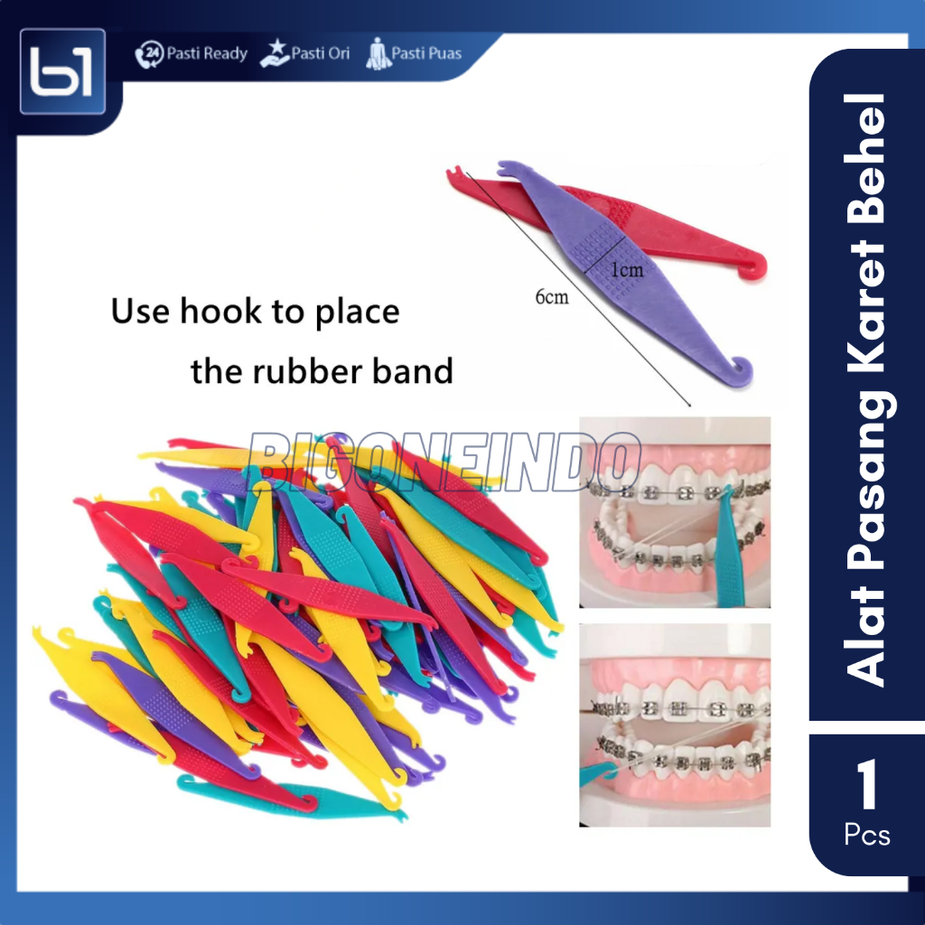 Jual Alat Pasang Karet Elastik Ortho, Dental Rubber Band Placer Karet ...