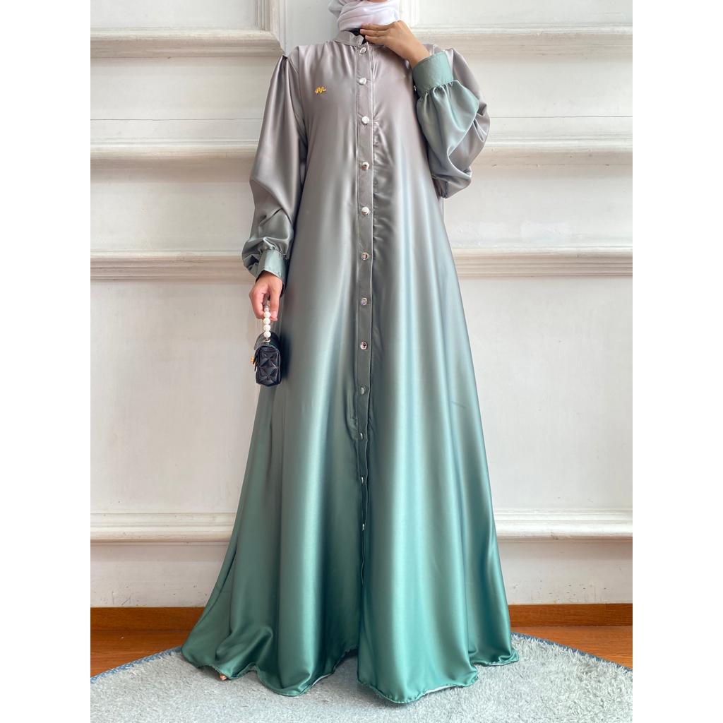 Jual GAMIS GRADASI WARNA DRESS PESTA KONDANGAN ARMANY SILK PREMIUM ...