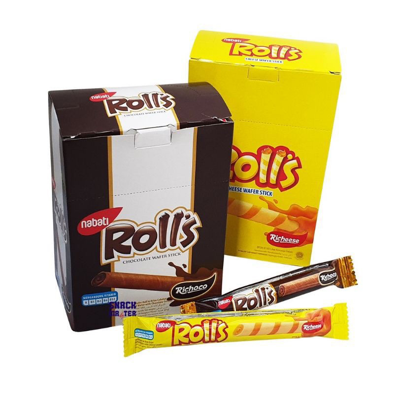 Jual BISKUIT RICHEESE WAFER ROLLS BOX ISI 20 pcs NABATI ROLLS MAKANAN ...