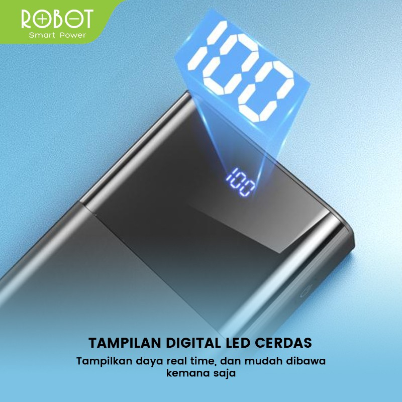 Jual Robot Powerbank RT22 Power bank 20000Mah Led Dual Port USB Fast ...