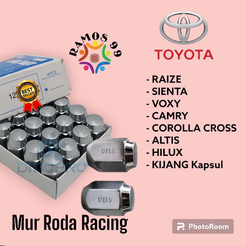 Jual MUR RACING VELG LUGNUT BAUT RODA MOBIL TOYOTA 16/20PCS BAJA ...