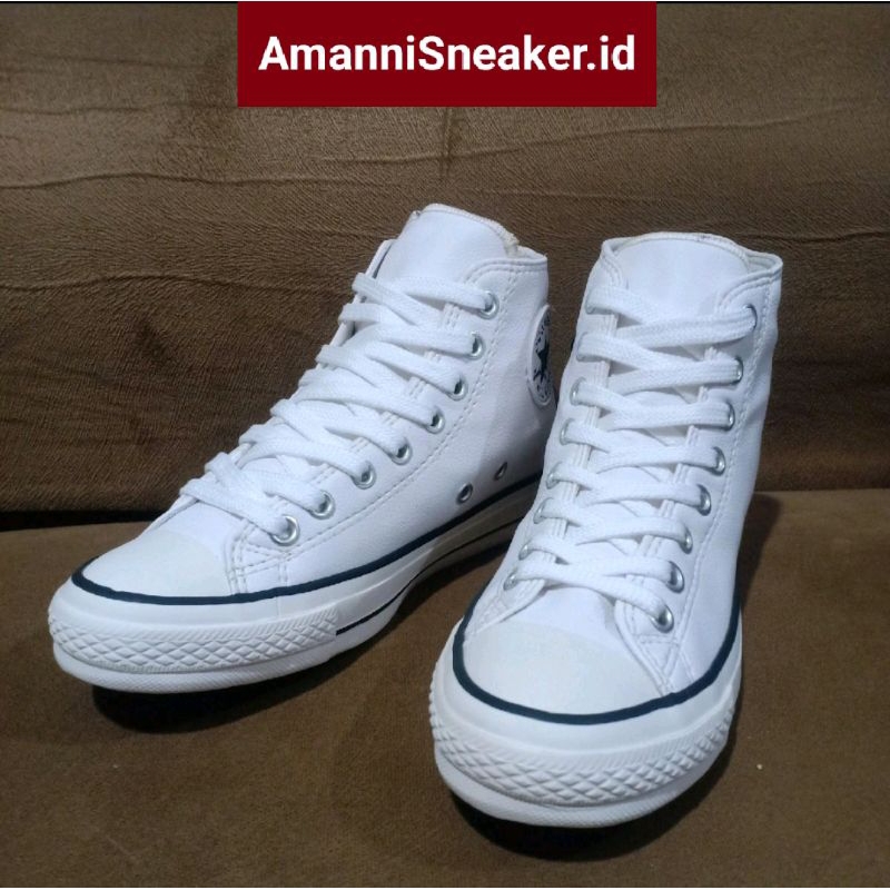 Jual Sepatu Sneaker Converse All Star kulit putih Made in Vietnam high ...
