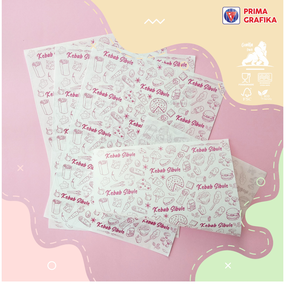 Jual CUSTOM Kertas Roti 15 x 21 cm - Wrap Paper / Kertas Bungkus ...