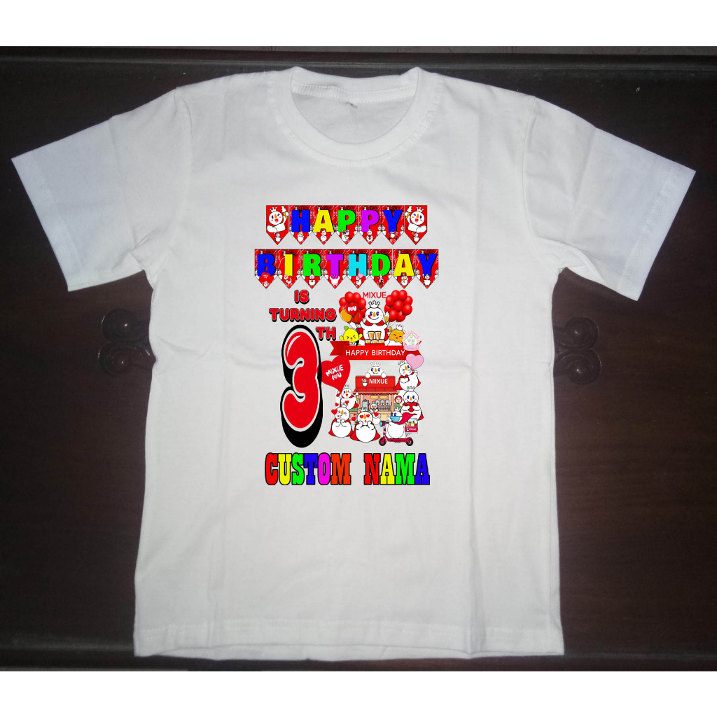 Jual Kaos Anak MIXUE Couple Family Free Tulis Nama | Shopee Indonesia