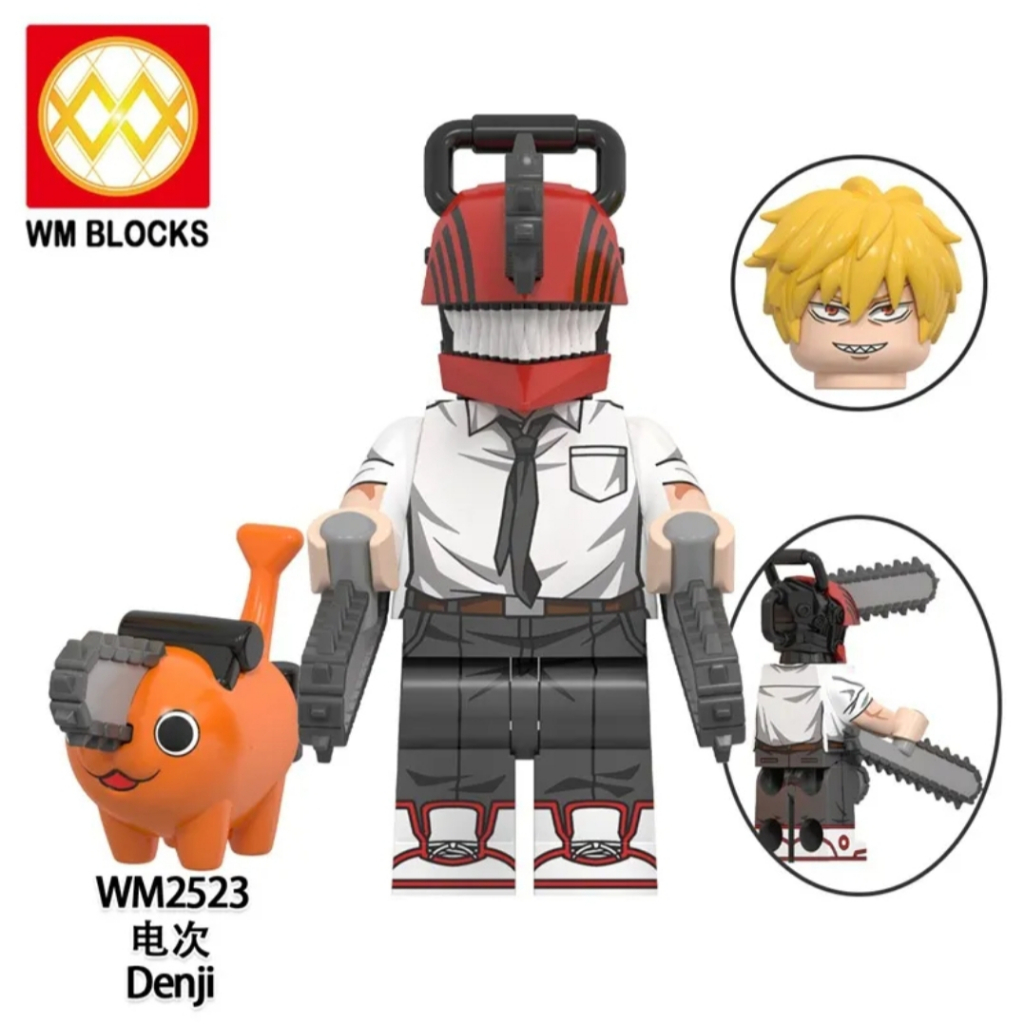 Jual Mini Action Figure Mainan Anak Lego Chainsaw Man Denji Pochita ...