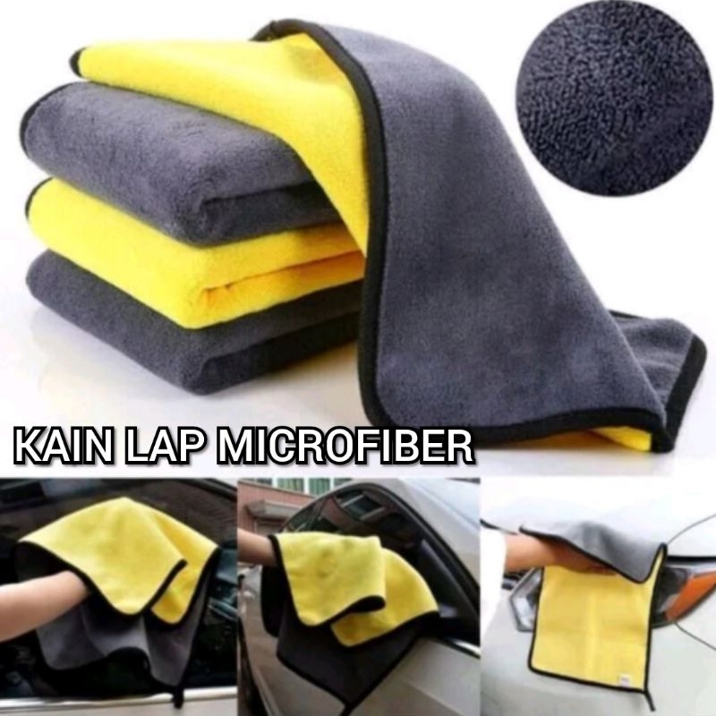 Jual KAIN LAP MICROFIBER KAIN LAP MOBIL MOTOR 2 SISI MULTIFUNGSI ...