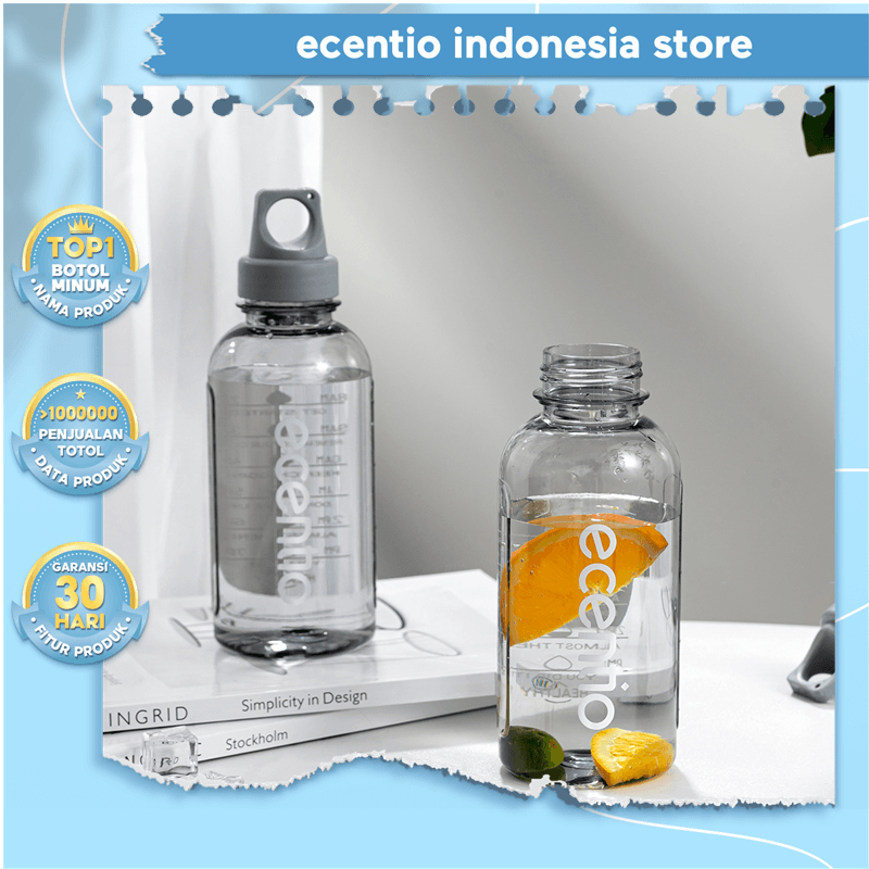 Jual ecentio Botol Minum 500ml Botol Air olahraga Sporty water bottle ...