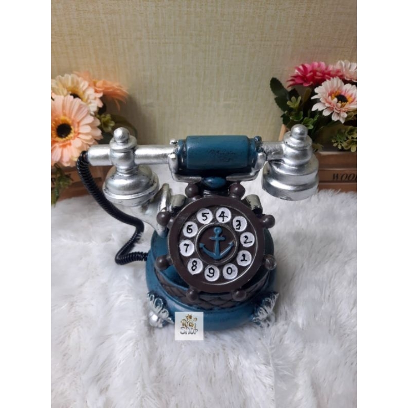 Jual Pajangan Vintage Retro Telepon Klasik Dekorasi Hiasan Meja Gaya ...