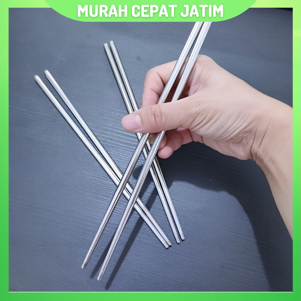 Jual Sumpit stainless steel 1 pasang sumpit besi sumpit makan panjang ...
