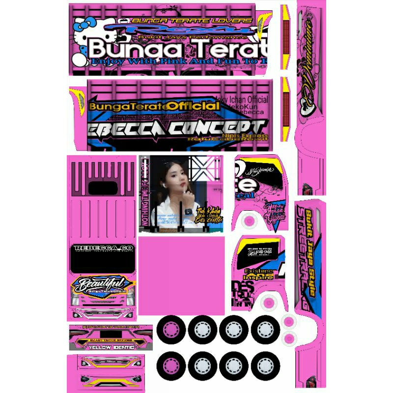 Jual stiker truk oleng termurah,pola stiker miniatur truk bisa cod ...