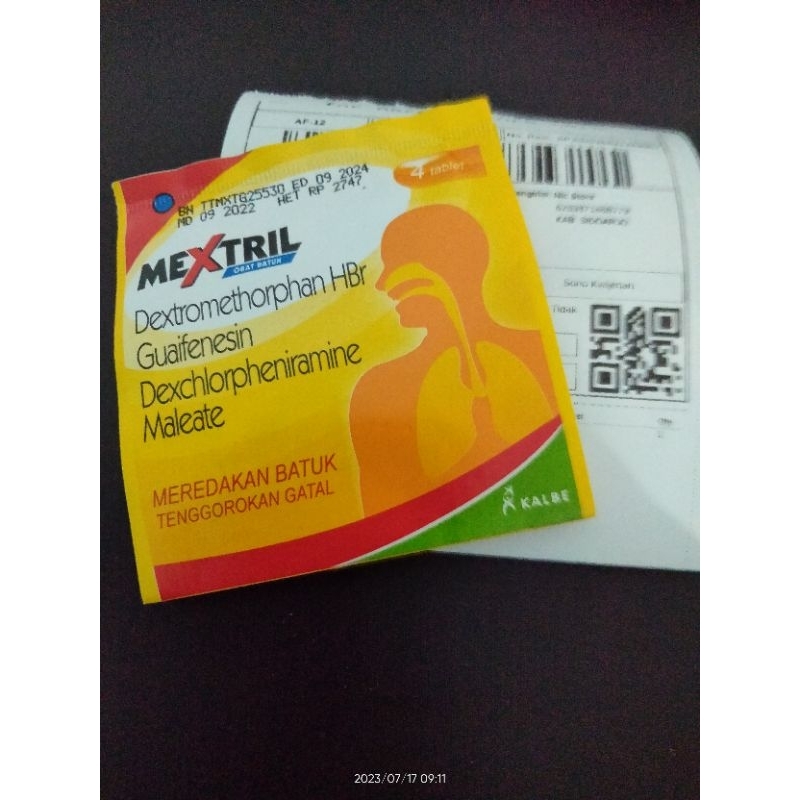 Jual Mextril Obat Batuk Pereda Tenggorokan Gatal per strip isi 4 tablet ...