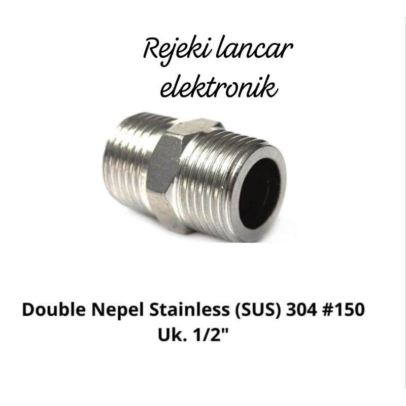 Jual Dobel nepel Sok kran Drat luar 1/2 inch | Shopee Indonesia