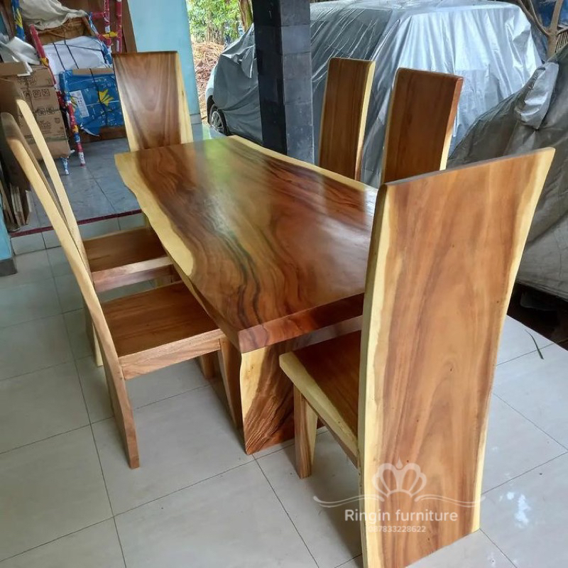Jual meja makan meja cafe trembesi kekinian minimalis aestetic ...