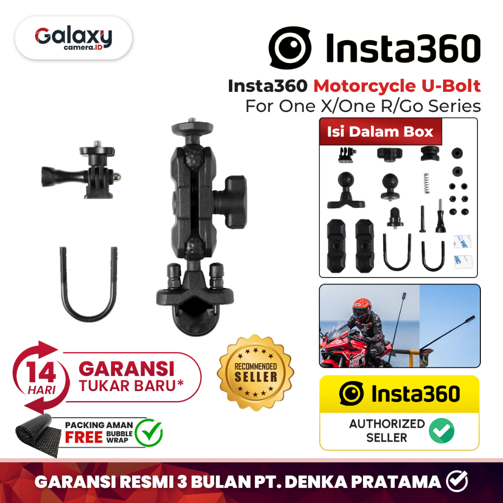 Jual Insta360 Motorcycle U-Bolt Mount Motor Cycle Garansi Resmi | Shopee Indonesia
