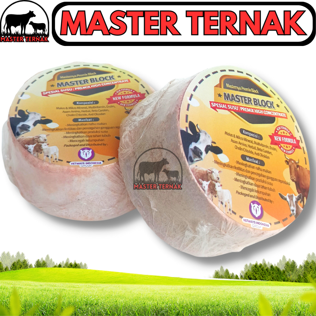 Jual Mineral Blok MASTER BLOCK SUSU 500 GRAM - PREMIX BLOK TERNAK ...