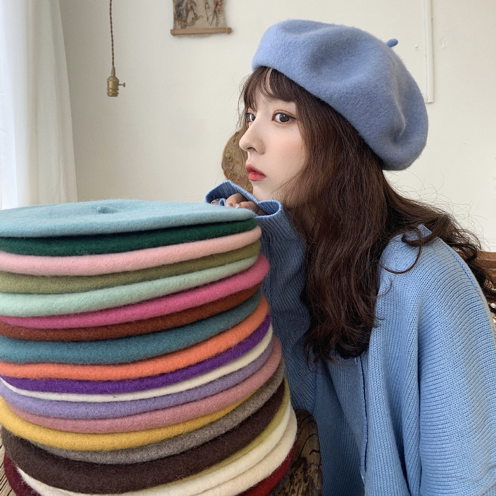 Jual TOPI BARET WOOL / TOPI FASHION WANITA WOOL | Shopee Indonesia