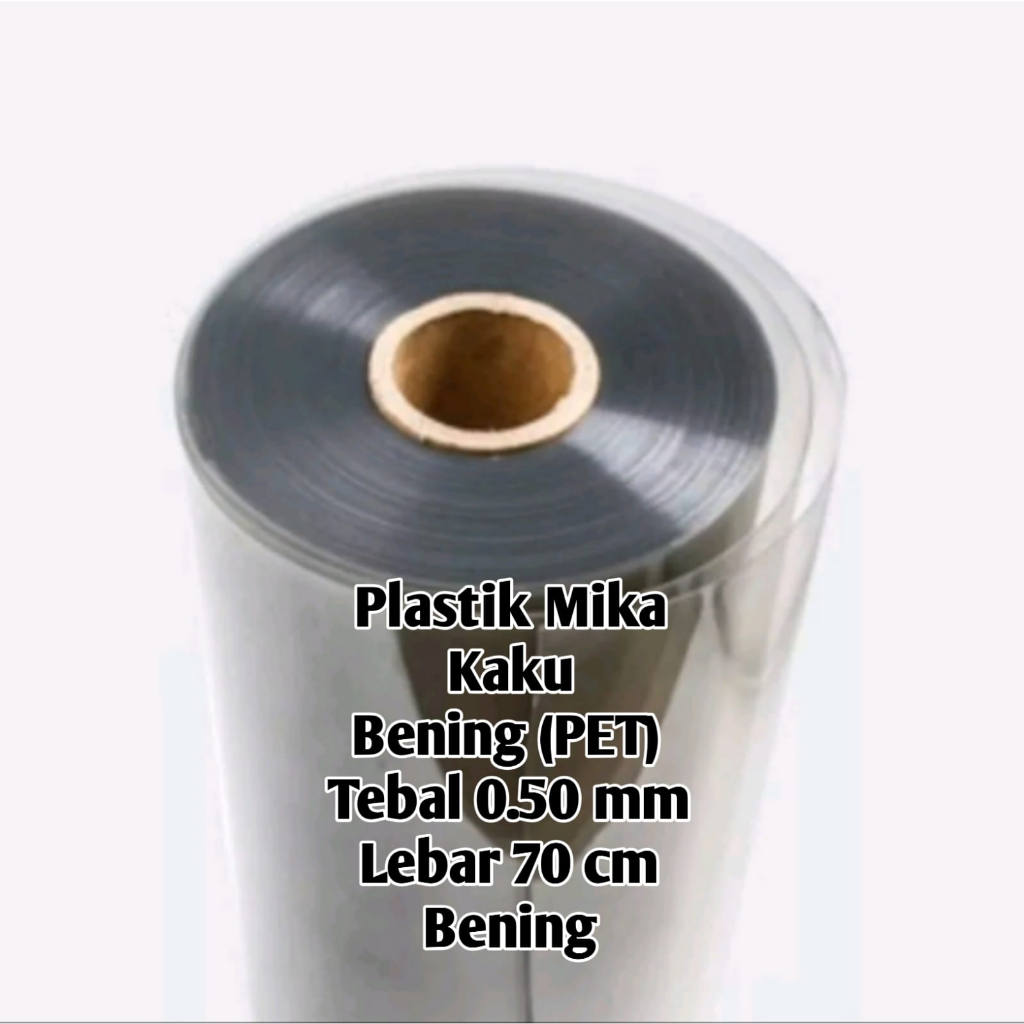 Jual Plastik Mika Kaku Bening (PET) Meteran - 0.50mm x 70 cm | Shopee Indonesia